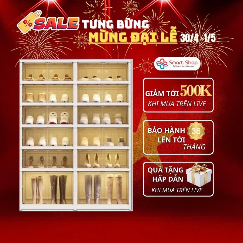 Tủ giày gấp gọn, 24 đôi 9104-5-1G có bánh xe ẩn, Tủ đựng già - TikTok Shop Vietnam