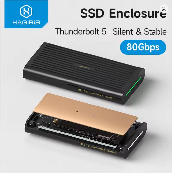 Promo HAGIBIS 80Gbps M.2 NVMe SSD ENCLOSURE COMPATIBLE With Thunderbolt ...