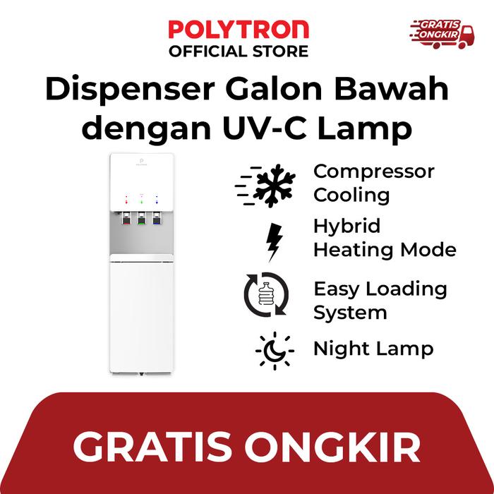 Promo POLYTRON Dispenser Galon Bawah Hydra dengan UV PWC 778UV - Hitam ...