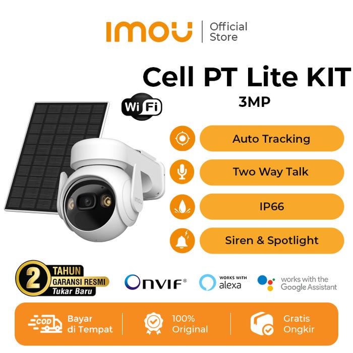 Promo IMOU Cell PT Lite Wi-Fi KIT Kamera Smart CCTV Baterai Outdoor PIR ...