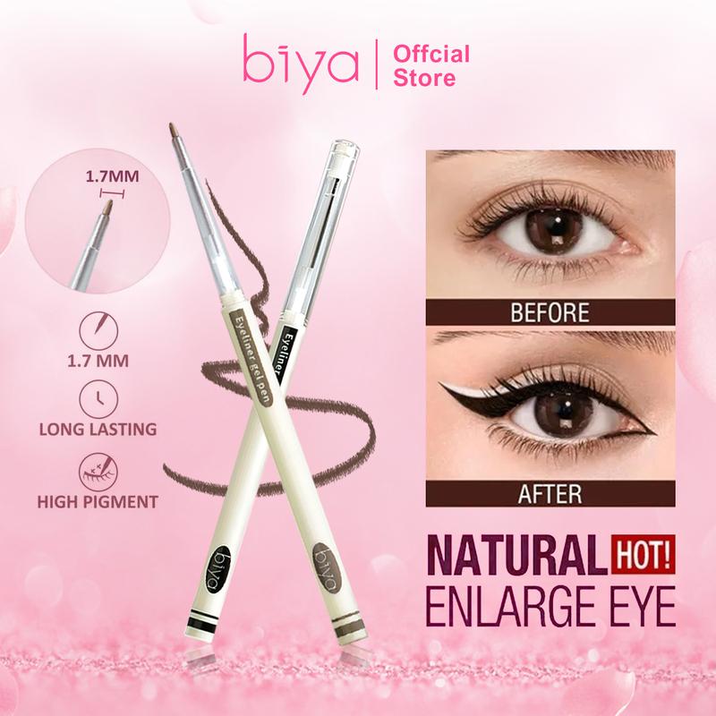 BIYA Gel eyeliner pencil 1.7mm - Tahan Lama & Pigmen Tinggi（Kalis ...