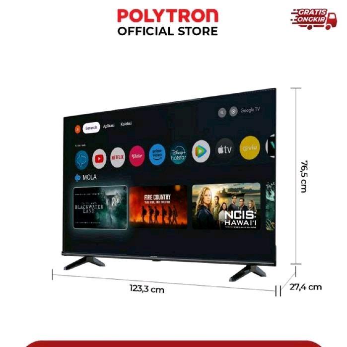 POLYTRON 4K UHD Smart Google TV 55 Inch PLD 55UG5059 Hdmi Layar Remote ...