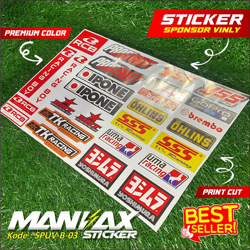 STICKER PACK SPONSOR RACING RCB SSS VARIASI RACERTEES HOLOGRAM - Shop ...