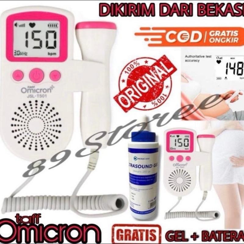 Alat Fetal Doppler Pendeteksi DJJ janin TaffOmicron JSL-T501 Dengan Gel ...
