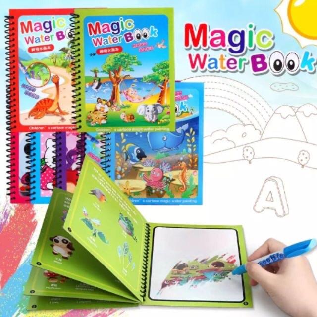 (1Book FREE 1Magic Pen)Kids Magic Water Reusable Coloring Book - TikTok ...