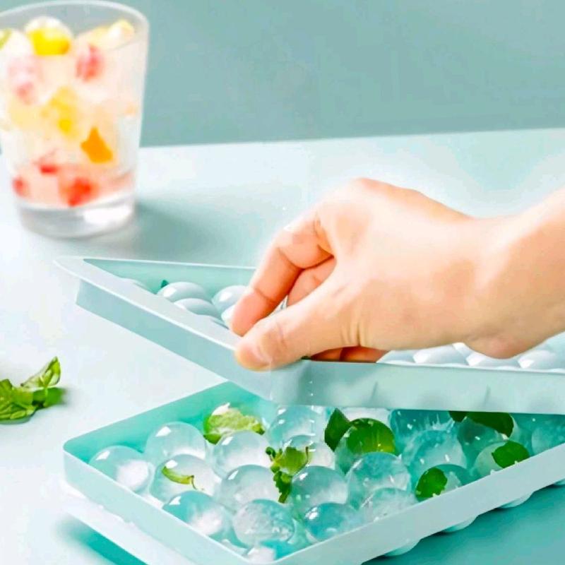 Cetakan Es Batu Bulat 33 Lubang Food Grade PP Plastik Tahan Lama Mudah ...