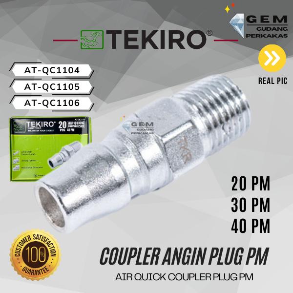 Jual TEKIRO AIR QUICK COUPLER PLUG PM / Coupler Angin Plug PM Ukuran 20 ...