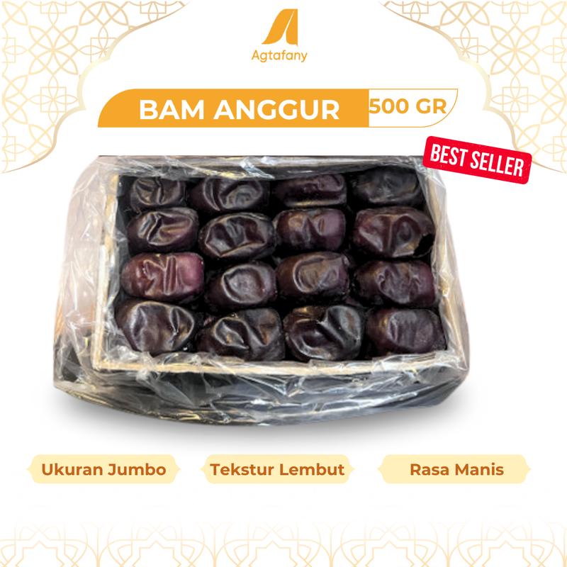 Kurma Bam Anggur 500 gr | Bam Madina Jumbo Besar dan Lembut Original ...