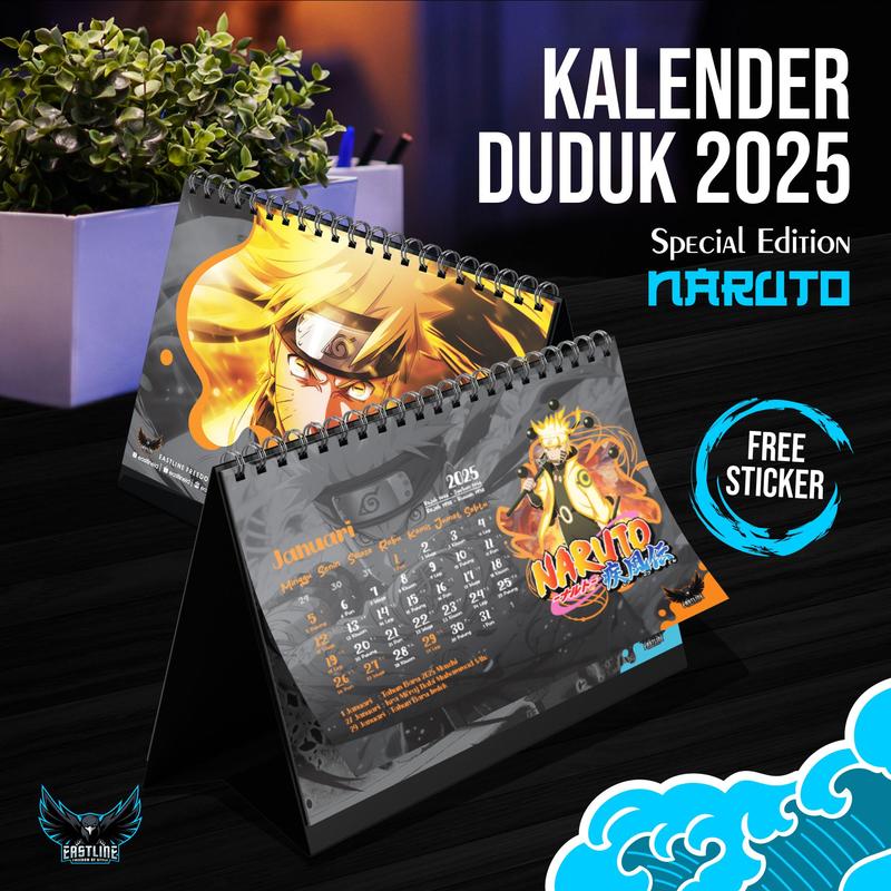 Kalender Meja Duduk Desk Calendar Anime Premium Naruto 2025 Isi - Shop ...