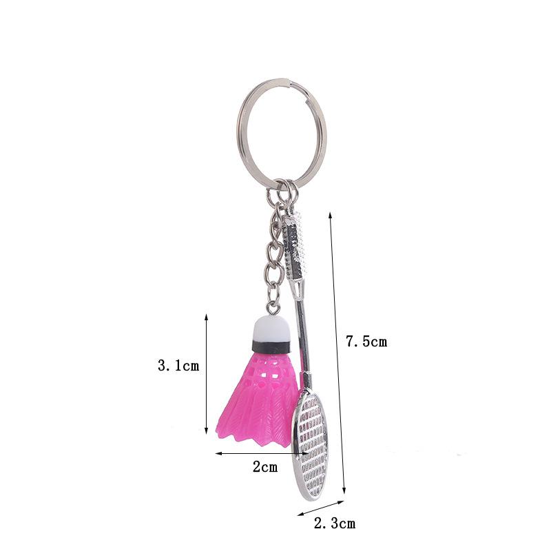 New Badminton Tennis Keychain Alloy Pendant Sports - TikTok Shop Singapore