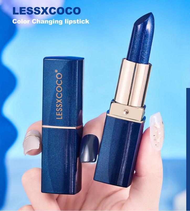 ลิปสติกสีน้ำเงิน, Lessxcoco, 3.5g / ลิปกลอส 3.8g, ลิปสติกเปลี่ยนสีที่ ...