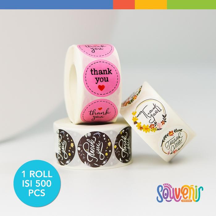 Jual Sticker Thank You | Stiker Terima Kasih | 500 Pcs / 1 Roll ...