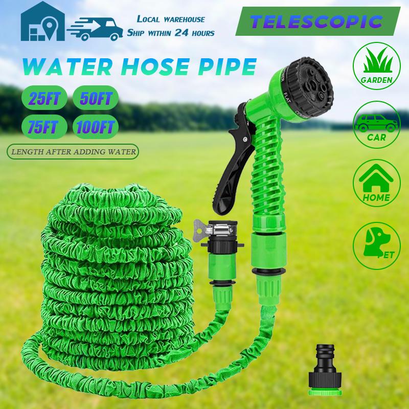 Extensible garden hose and water hose spray gun set - Spray gun ...