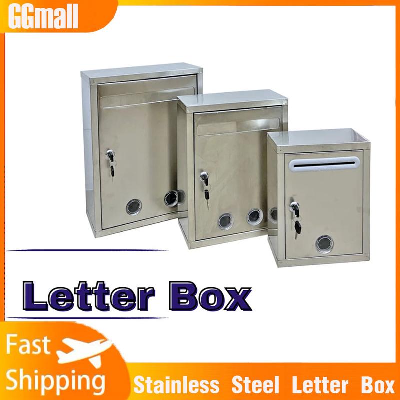 Stainless Steel Letter Box Keyable 304 Wall Mounted Solid Letter Box ...