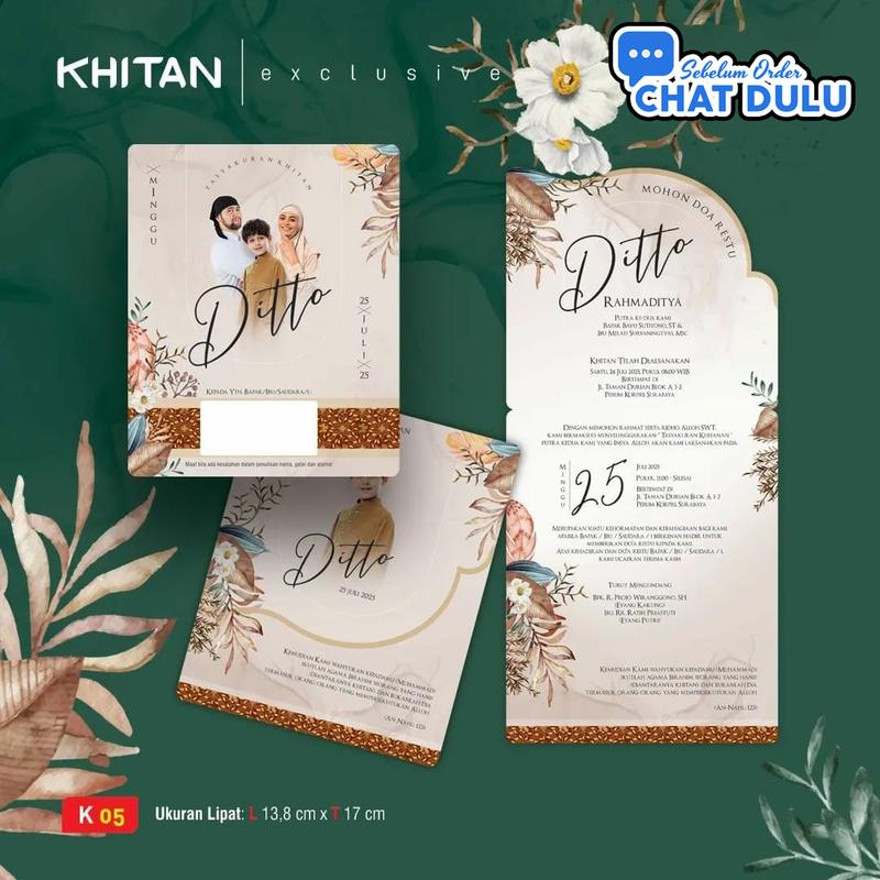 (50)pcs Undangan Khitan, JAVA CARD KHITAN, Undangan Sunatan, - Shop ...