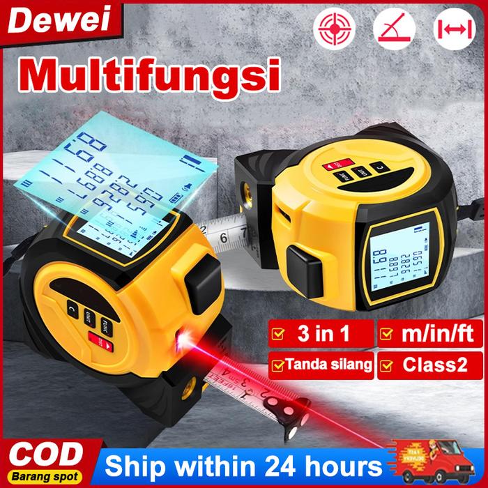 Promo Dewei meteran laser digital 3IN1 Meteran Digital Dengan Presisi ...