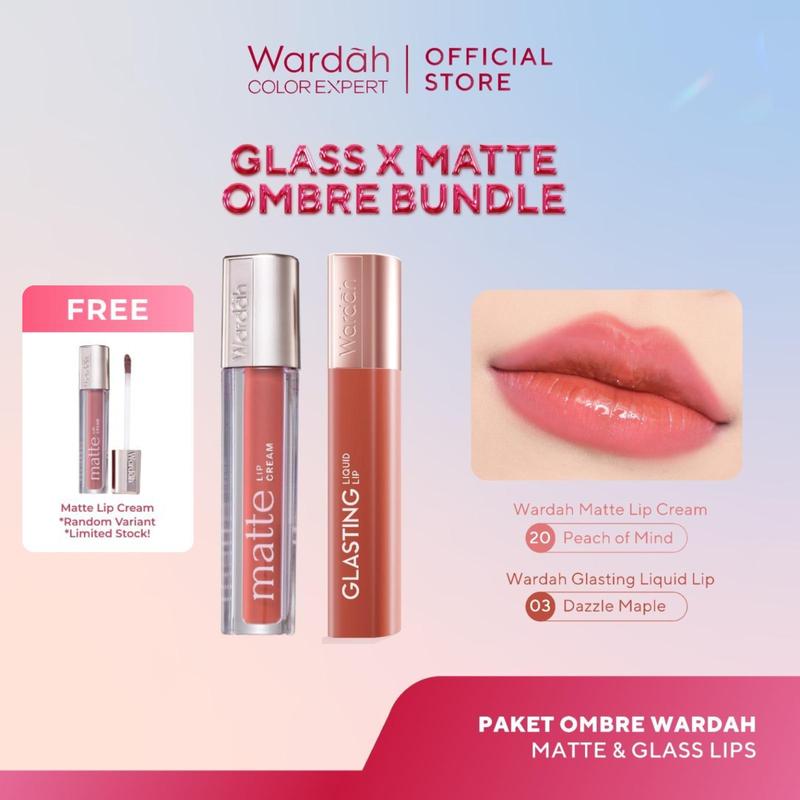 [BUY 2 GET 3 - BUNDLE OMBRE] WARDAH Paket Ombre Glasting Liquid - Shop | Tokopedia