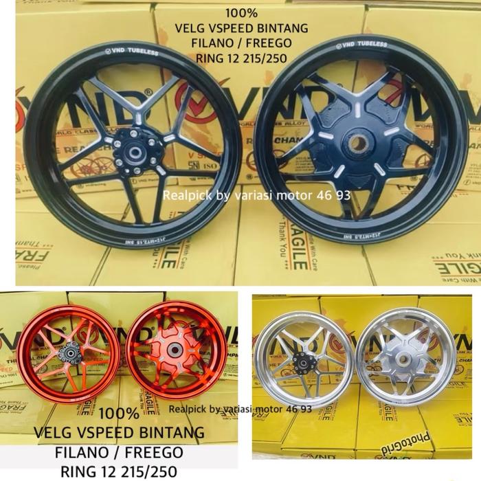 Jual VND Velg Racing V Speed V1 215x12 & 250x12 - Grand Filano/ Freego ...