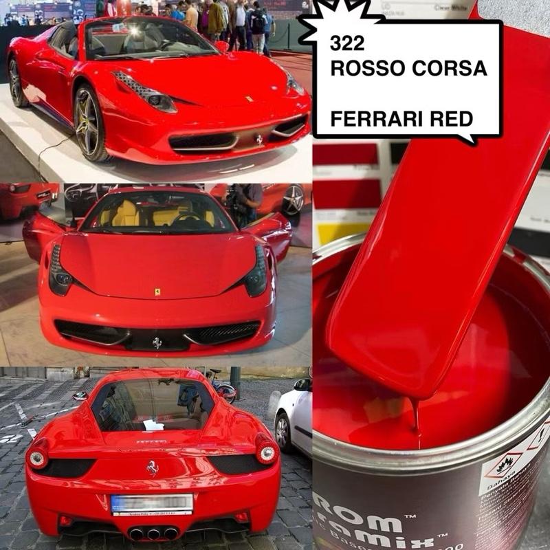 322 ROSSO CORSA -FERRARI RED 2k Paint Cat Bancuh/Cat Kereta /Automotive ...