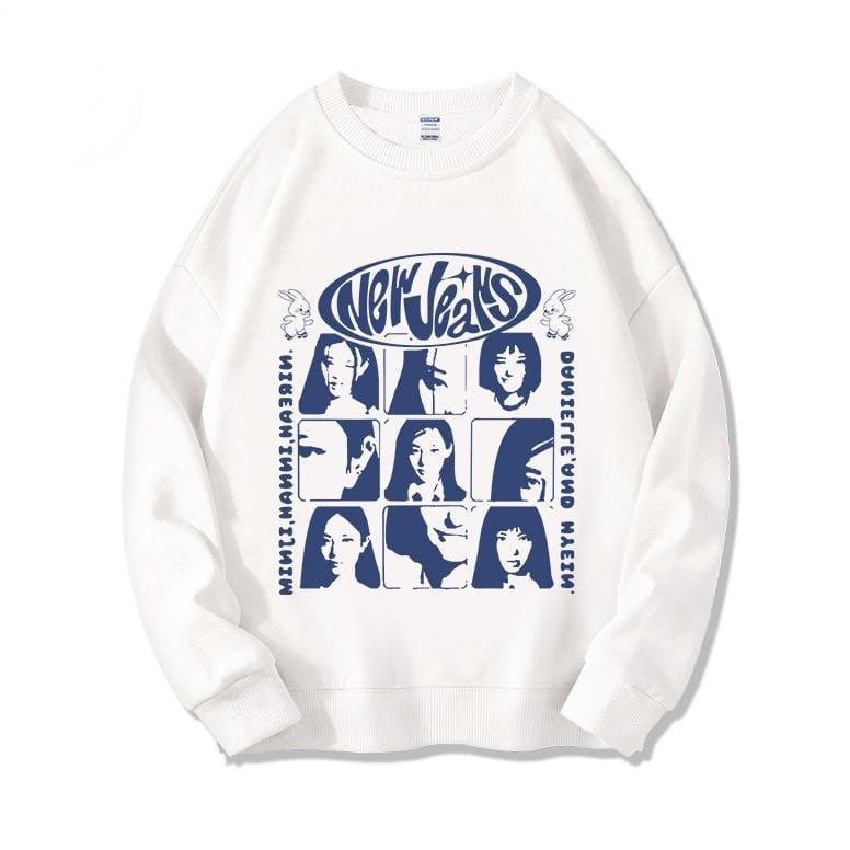 NEW JEANS OVERSIZE SWEATER OBLONG CREWNECK OVERSIZE WANITA sweater ...