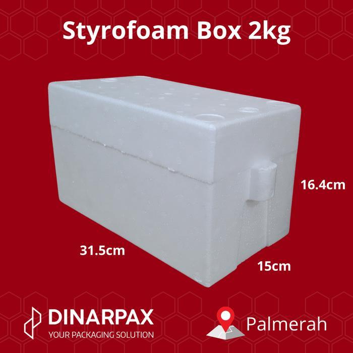Jual PREMIUM Styrofoam box 2kg / DinarBox / Cooler box / Frozen box ...