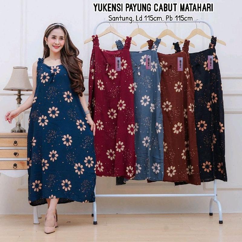 Daster Yukensi Rayon Wanita Adem Cantik Model Payung Pendek Nyaman ...