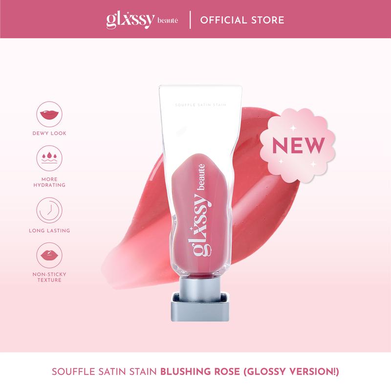 Glxssy beaute Souffle Satin Stain Blushing Rose - Lip Tint - Shop ...