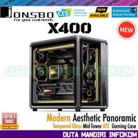 Promo Jonsbo X400 - Modern Aesthetic Panoramic View Tempered Glass Dual ...