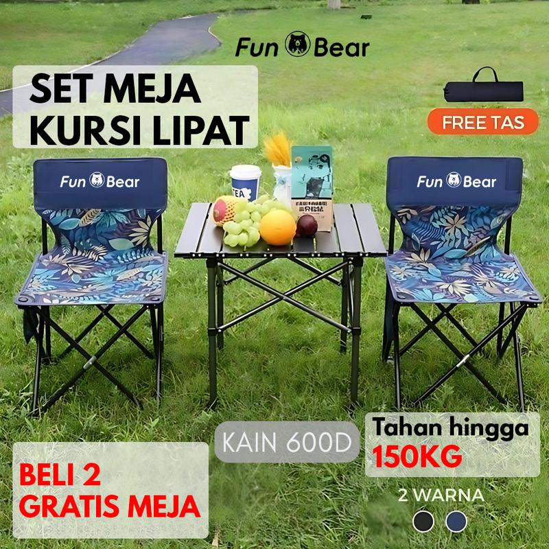 Promo Fun Bear Meja & Kursi Lipat: Meja Lipat Compact & 2 Kursi - Shop ...