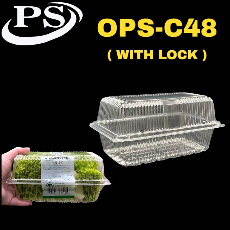 OPS-C48 Tray with Lock [ 50pcs± ] Disposable Clear Food BOX - TikTok ...