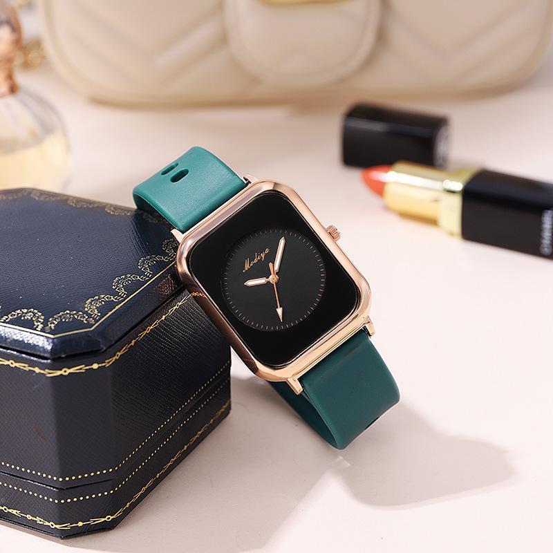 Jam Tangan Mudah, Untuk Wanita, Tali Getah Lembut, Bentuk Persegi ...