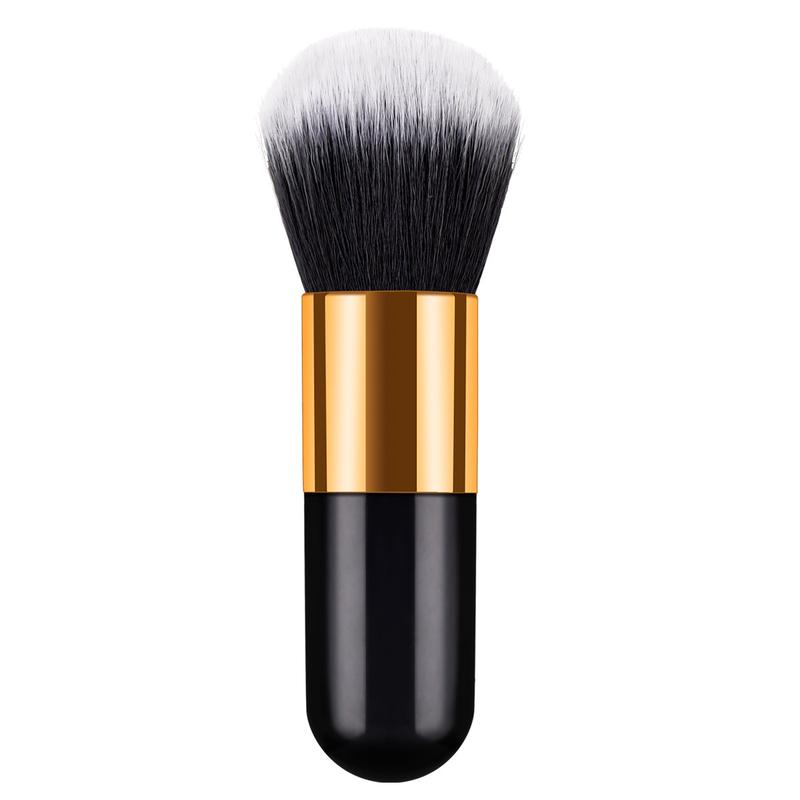 Kuas Bedak Bulat Premium - Kuas Setting & Blending | Handle Hitam ...