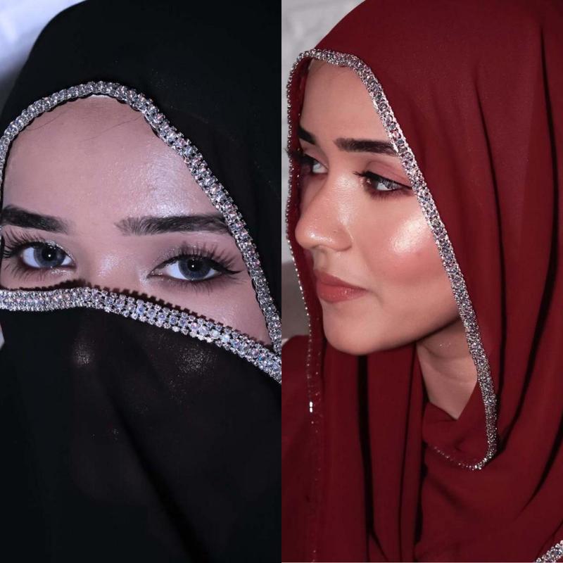 shawl tudung bawal beads shawl bawal exclusive manik Turban Selendang ...