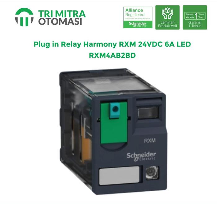 Promo Schneider Plug in Relay Harmony RXM 24VDC 6A LED - RXM4AB2BD ...