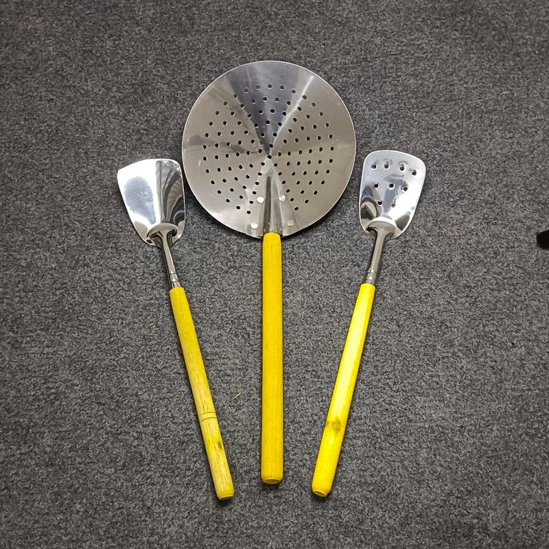 SEROK set 1 Spatula Kuning Lubang Buntu Serok Tanggung gagang kayu ...