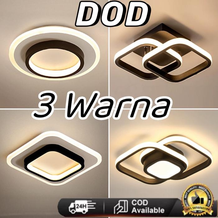 Promo Ready COD Lampu Plafon 3 Warna LED Ceiling Lamp Sederhana Modern ...
