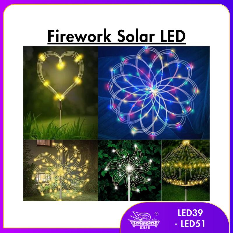 90/120/150 LED SOLAR/ OUTDOOR SOLAR FIREWORKS LIGHT/ LAMPU RAYA ...