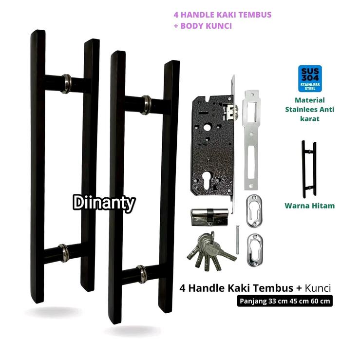 Jual 4 Handle Gagang Set Kunci Model Kaki Baut Tembus Panjang 80 cm ...