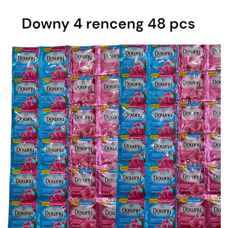 4 renceng Downy gopek isi 48 sachet warna merah biru ungu pink - Shop ...