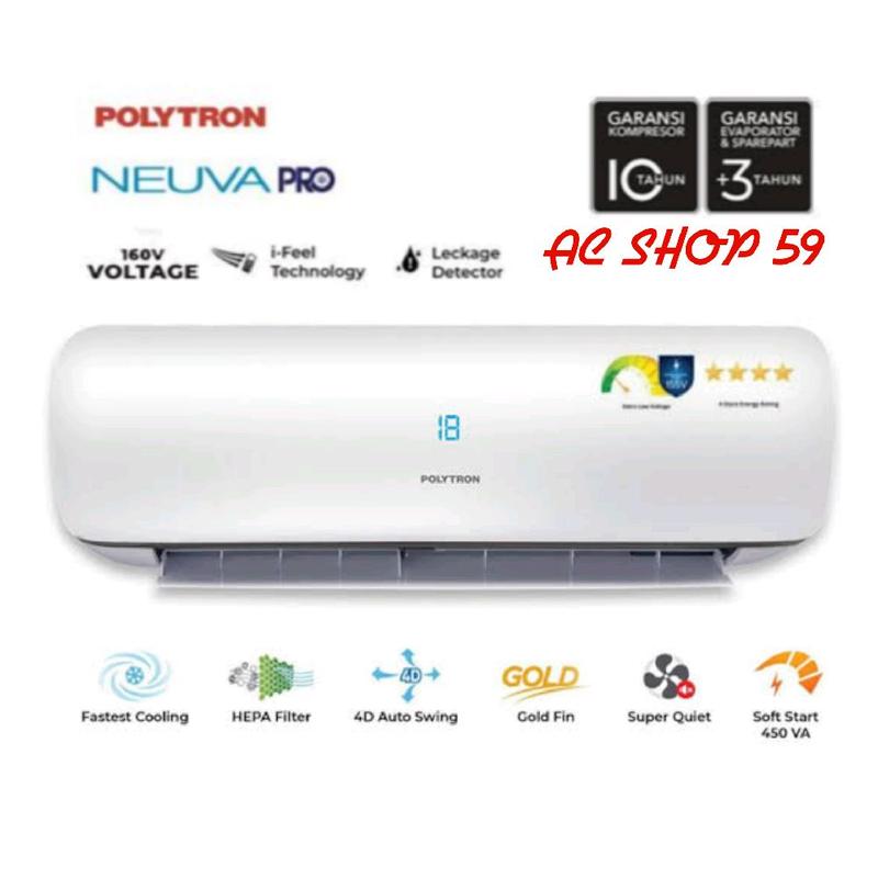 POLYTRON PAC-18VZI AC Neuva Pro 2 Pk Gold Fin Low Volt R32 PAC 18VZI ...