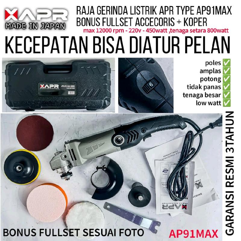 APR raja gerinda type AP91MAX variable speed fulset koper mesin - Shop ...