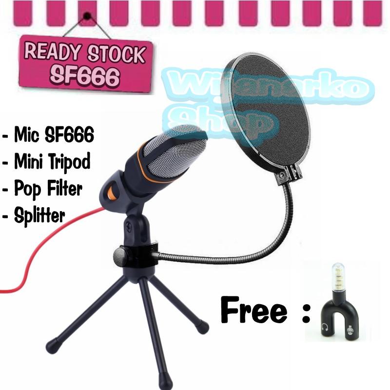 Paket Rekaman Live Streaming Microphone SF 666 [1] Tripod Da - Shop ...