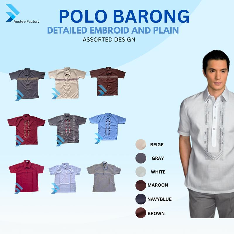 Live Austee Polo Barong Embroid Detailed Embroid Polo Barong - TikTok ...