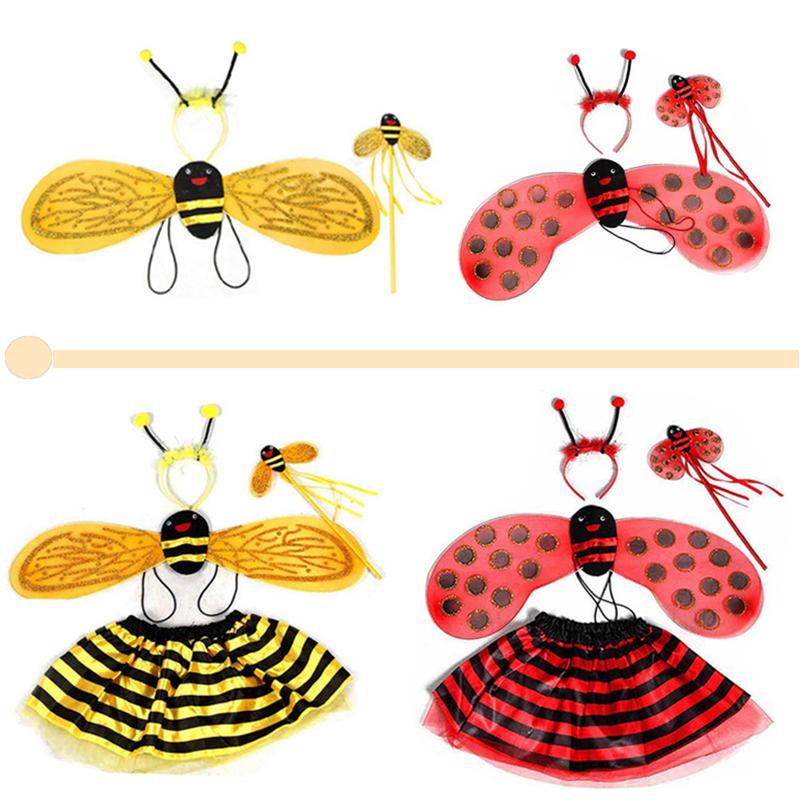 Set Kostum Persembahan Kanak-kanak Halloween, Sayap Lebah / Ladybug ...