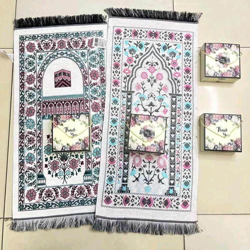 1 set (5pcs) Sejadah with Box DoorGift Sejadah travel New Design ...