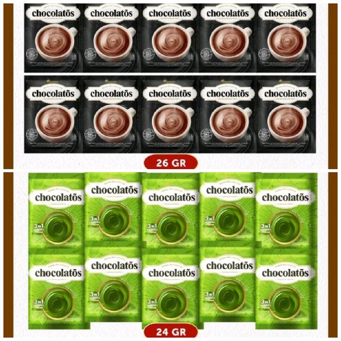 Jual Chocolatos Choco / Matcha Powder Drink per renceng isi 25gr x 10 ...