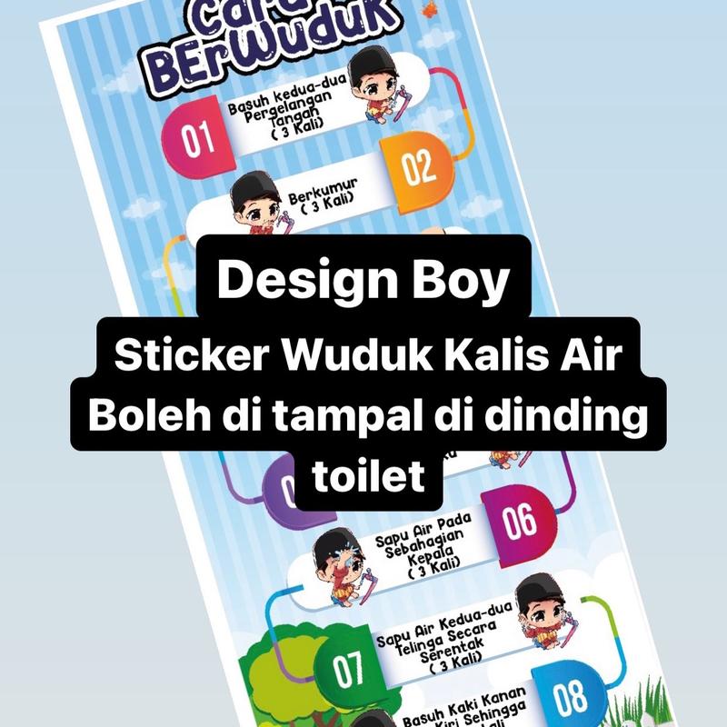 Sticker wudhu Boy and Girl Baby Toys - TikTok Shop Malaysia