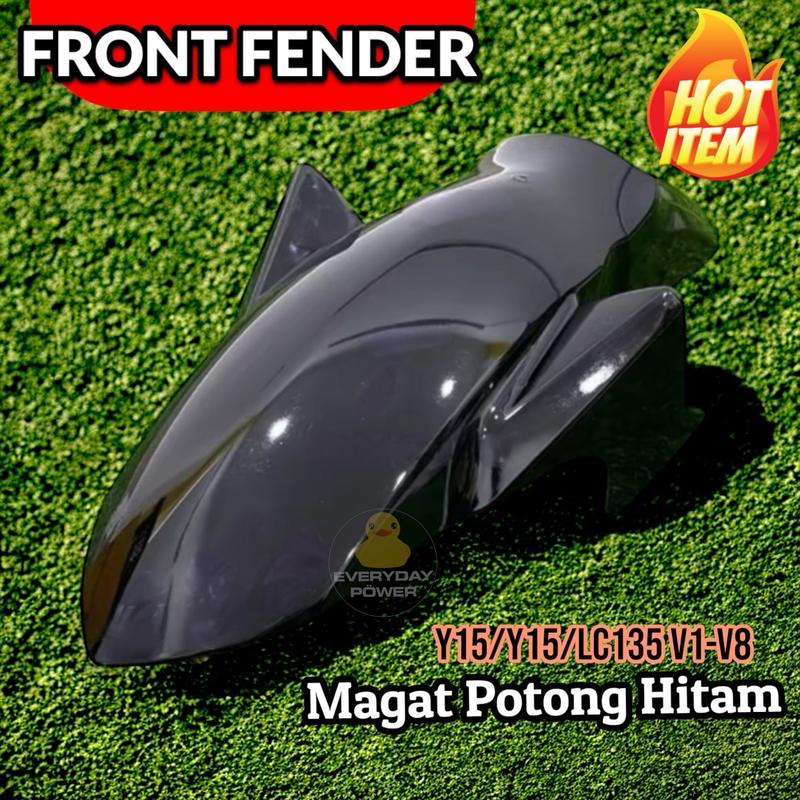 Front Mudguard Cover Fender Custom Magat Siap Potong Hitam Y15/Y16 ...