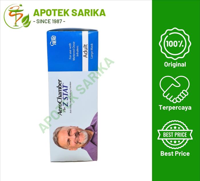 Jual AeroChamber Z Stat Adult Large Mask Spacer Inhaler Dewasa ...