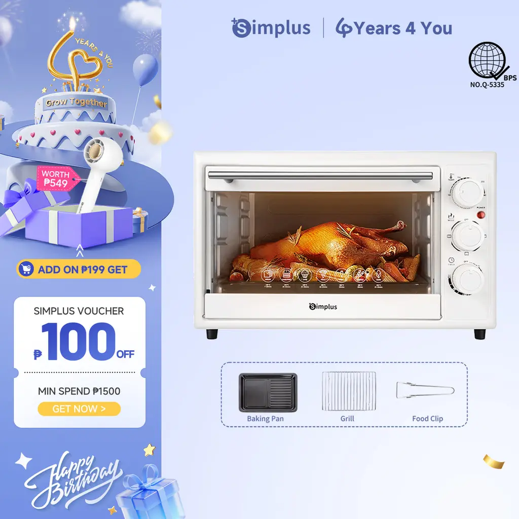 Simplus 30L/12L Electric Oven Double Konbs Bread Baking Oven - TikTok ...